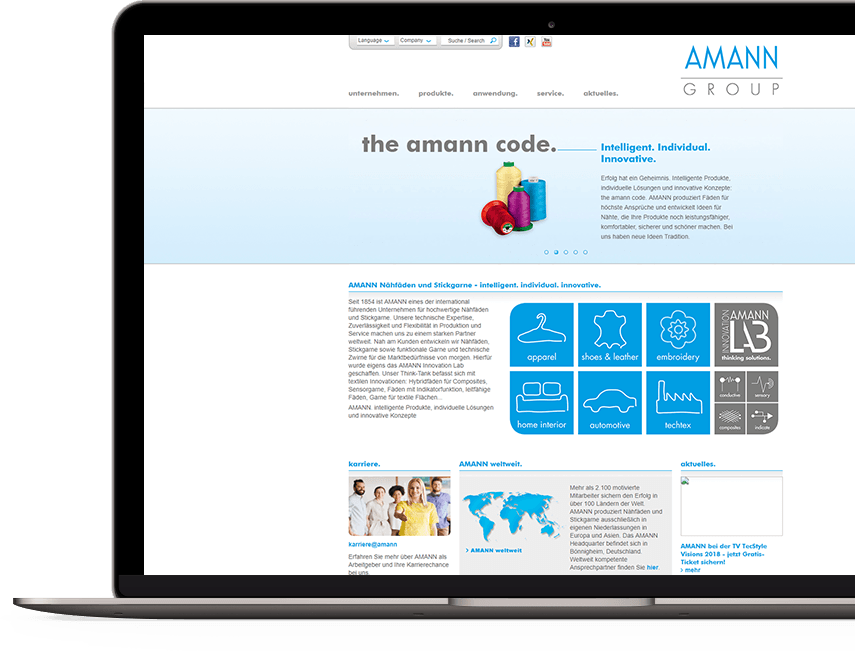 TYPO3 Webseite mit rotem Faden – Die Case Study der Amann Group